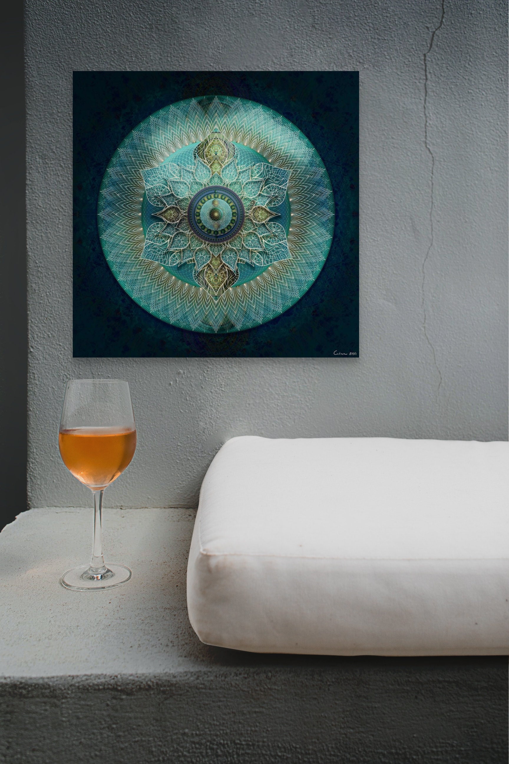 Mandala Wall Art, Sacred Geometry Mandala, Spiritual Harmony Mandala ...