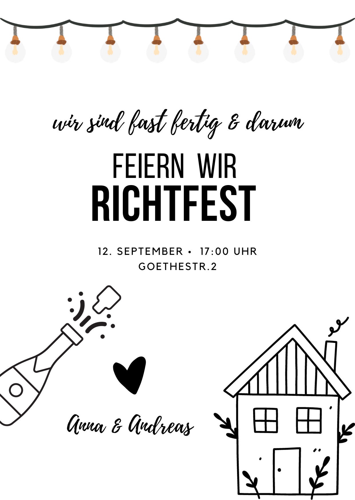 Topping Out Ceremony Invitation Ecard Editable - Etsy