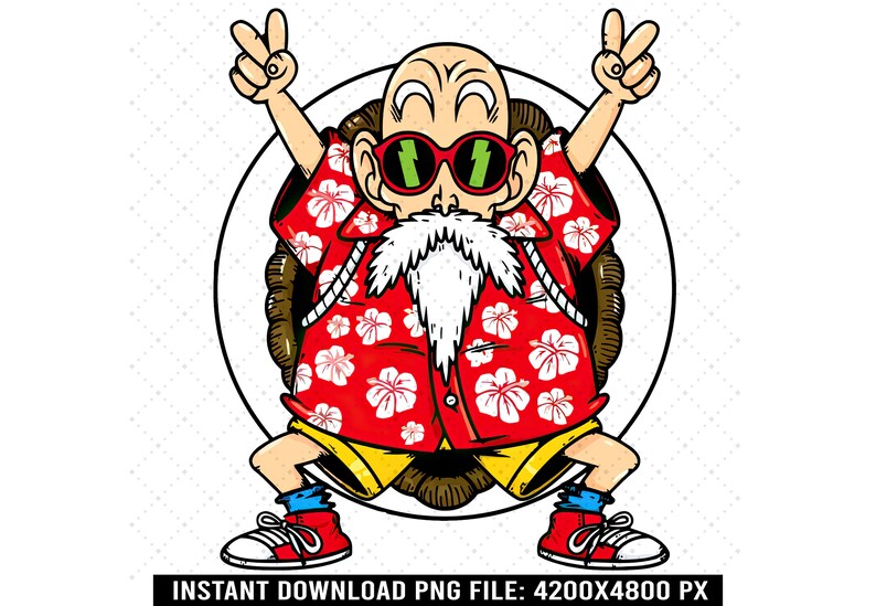 Master Roshi PNG Kame Anime PNG Digital Dowload File PNG - Etsy