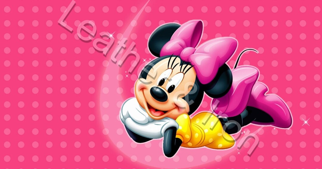Vinyl Minnie Mouse Pink Polka Dots Design Checkbook Cover - Etsy