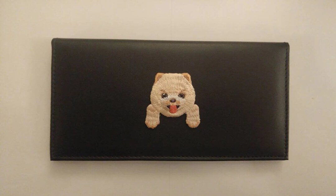 New Pomeranian Puppy Design Leather Checkbook Cover - Etsy