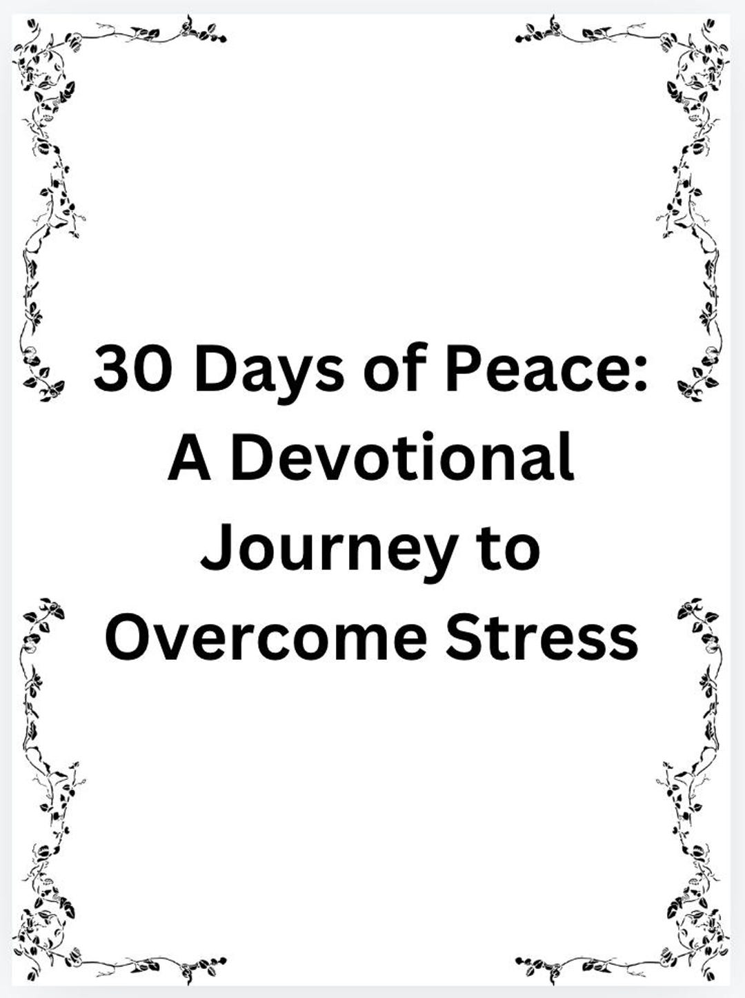 30 Day Devotional Overcoming Stress - Etsy