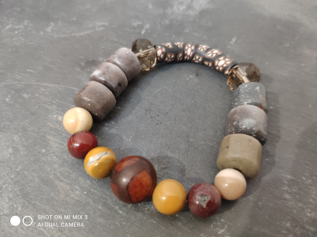 Tibetan Agate Mookaite Jasper Opaque and Transparent Glass Polymer Clay ...