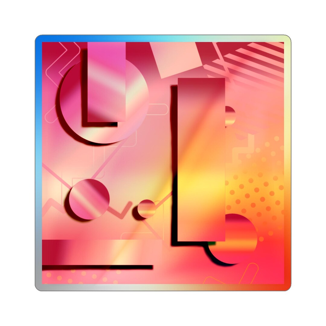 Gradient Inferno Holographic Die-cut Sticker - Etsy
