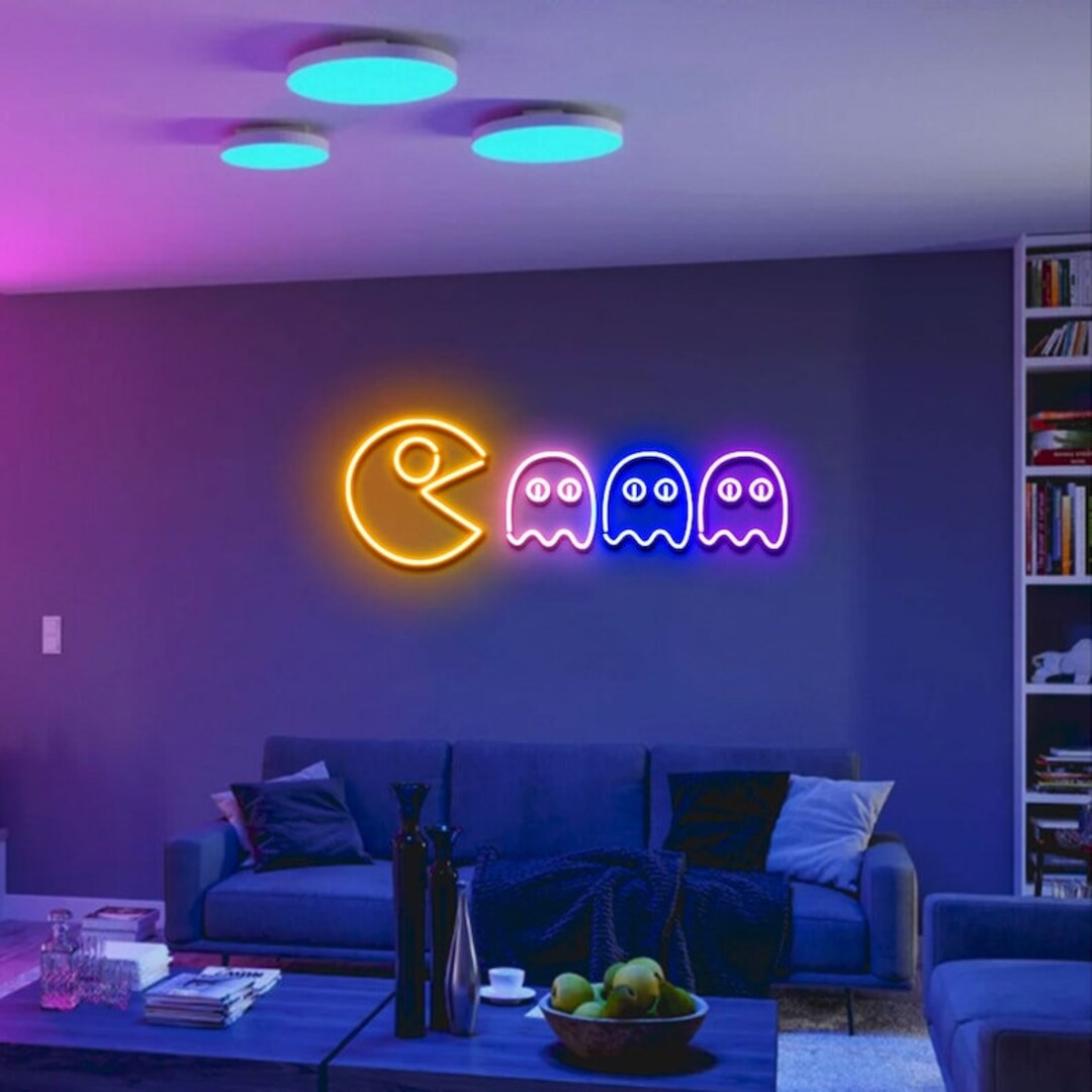 Pacman Custom Neon Sign Aesthetic Custom Neon Signs LED - Etsy