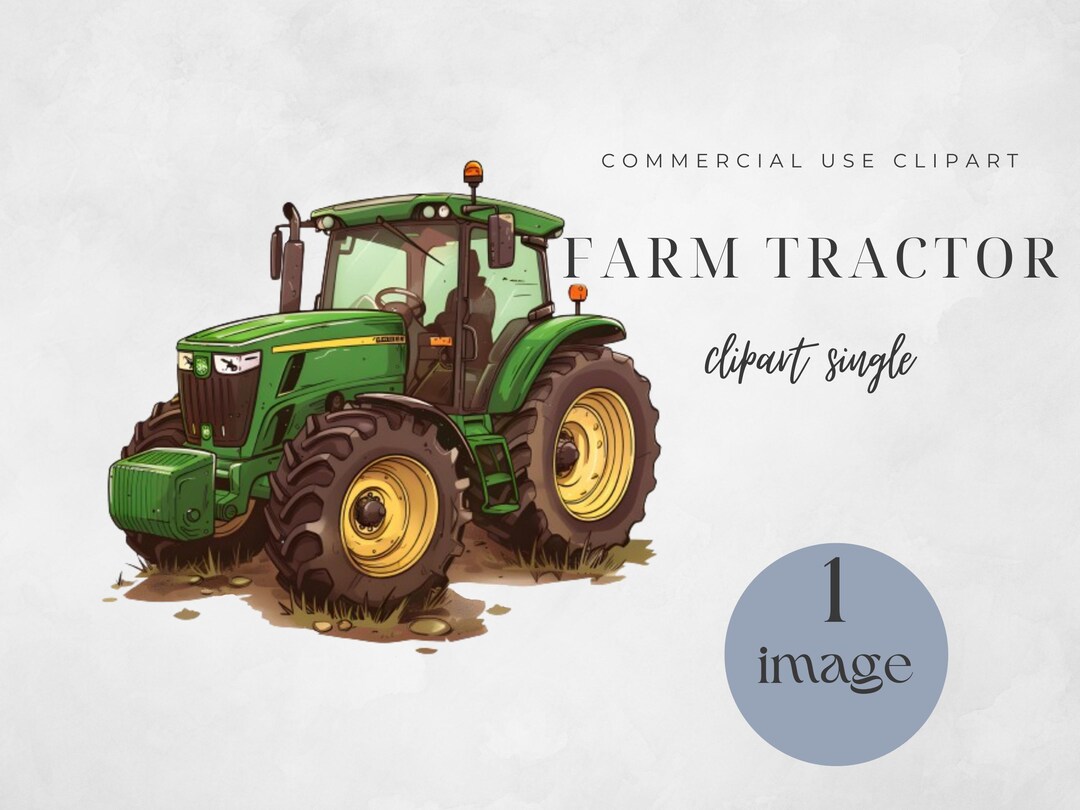 Farm Tractor Clipart, Commercial Use, Green Tractor PNG, Farm Tractor ...