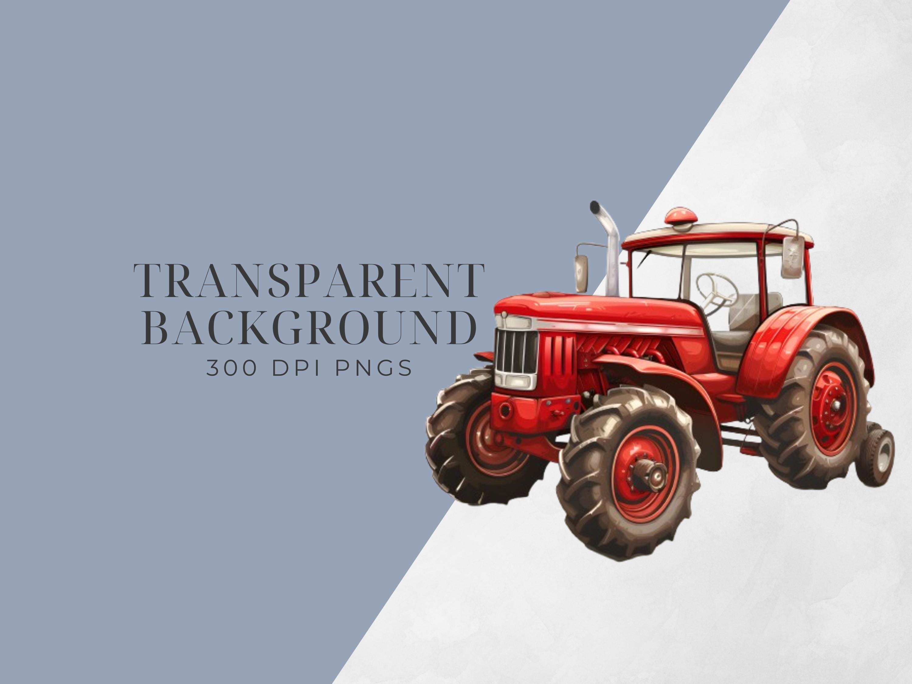 Farm Tractor Clipart, Commercial Use, Red Tractor PNG, Farm Tractor PNG ...