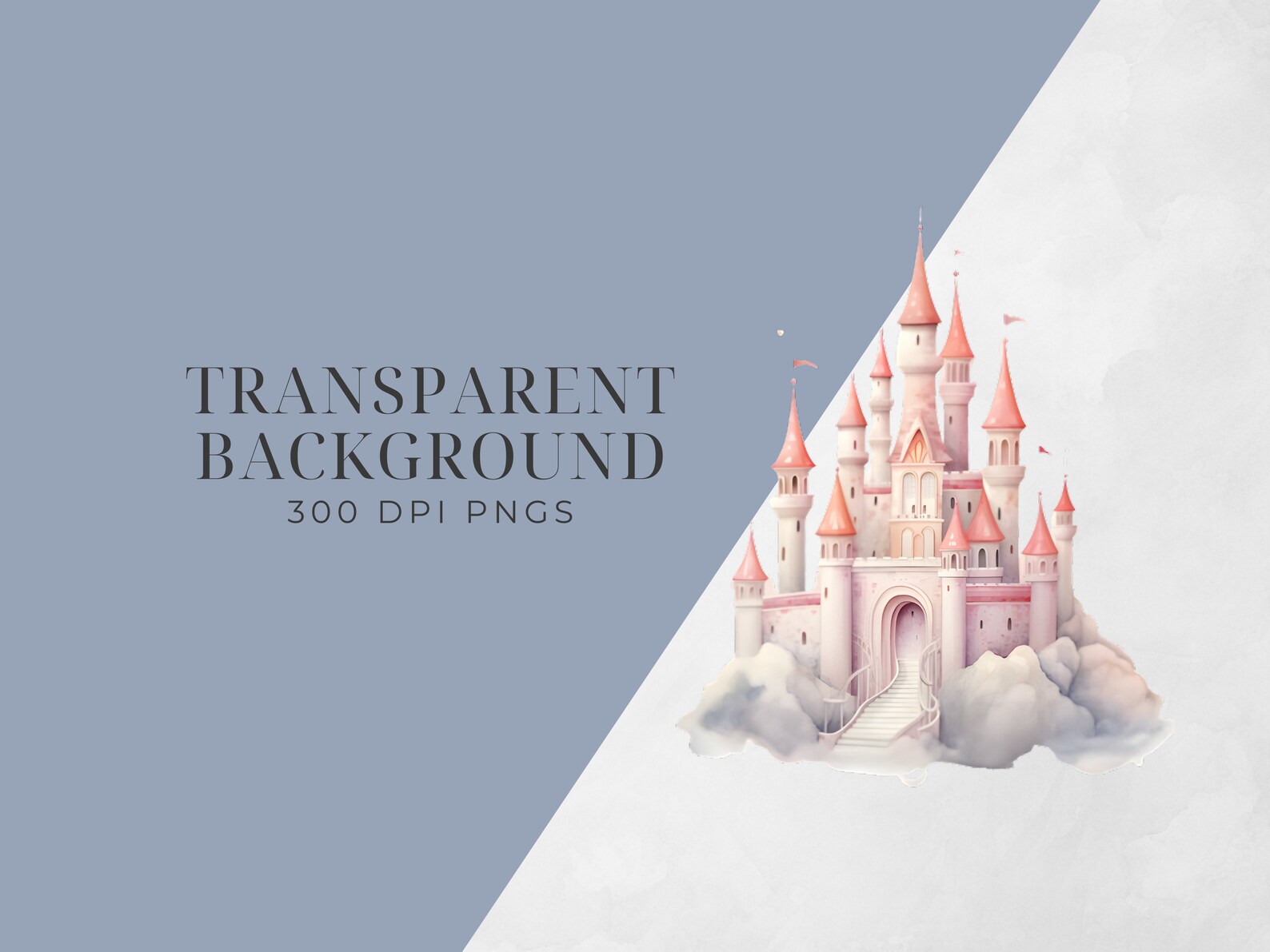 Fairytale Castle Clipart, Princess Castle, Castle PNG, Digital Download ...