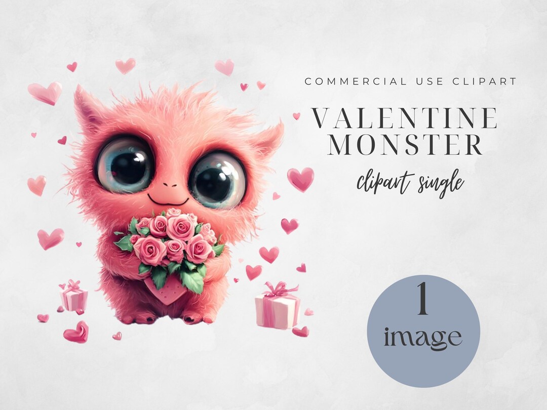 Kids Valentine, Monster Clipart, Monster Png, Monster Love, Valentine ...