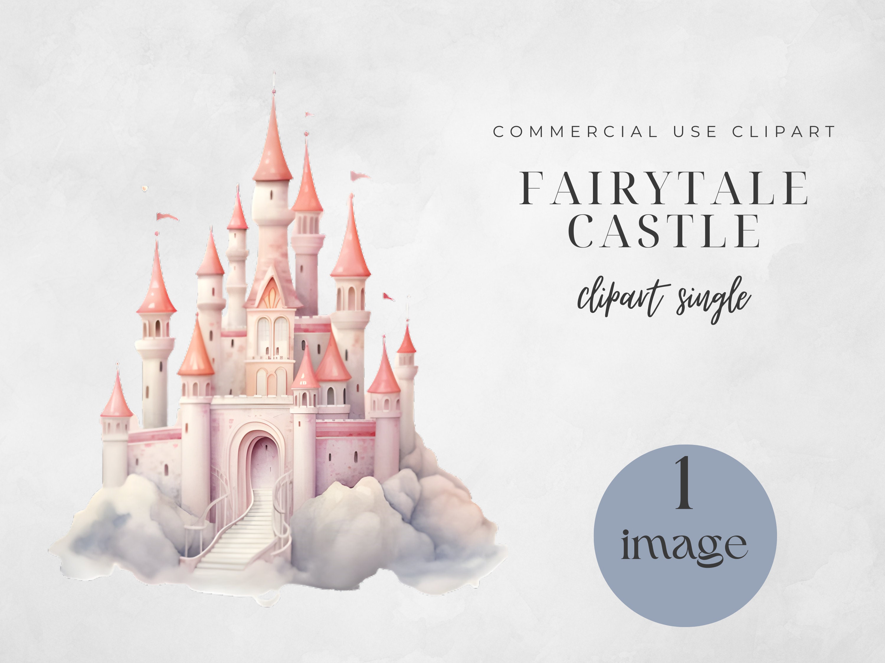 Fairytale Castle Clipart, Princess Castle, Castle PNG, Digital Download ...