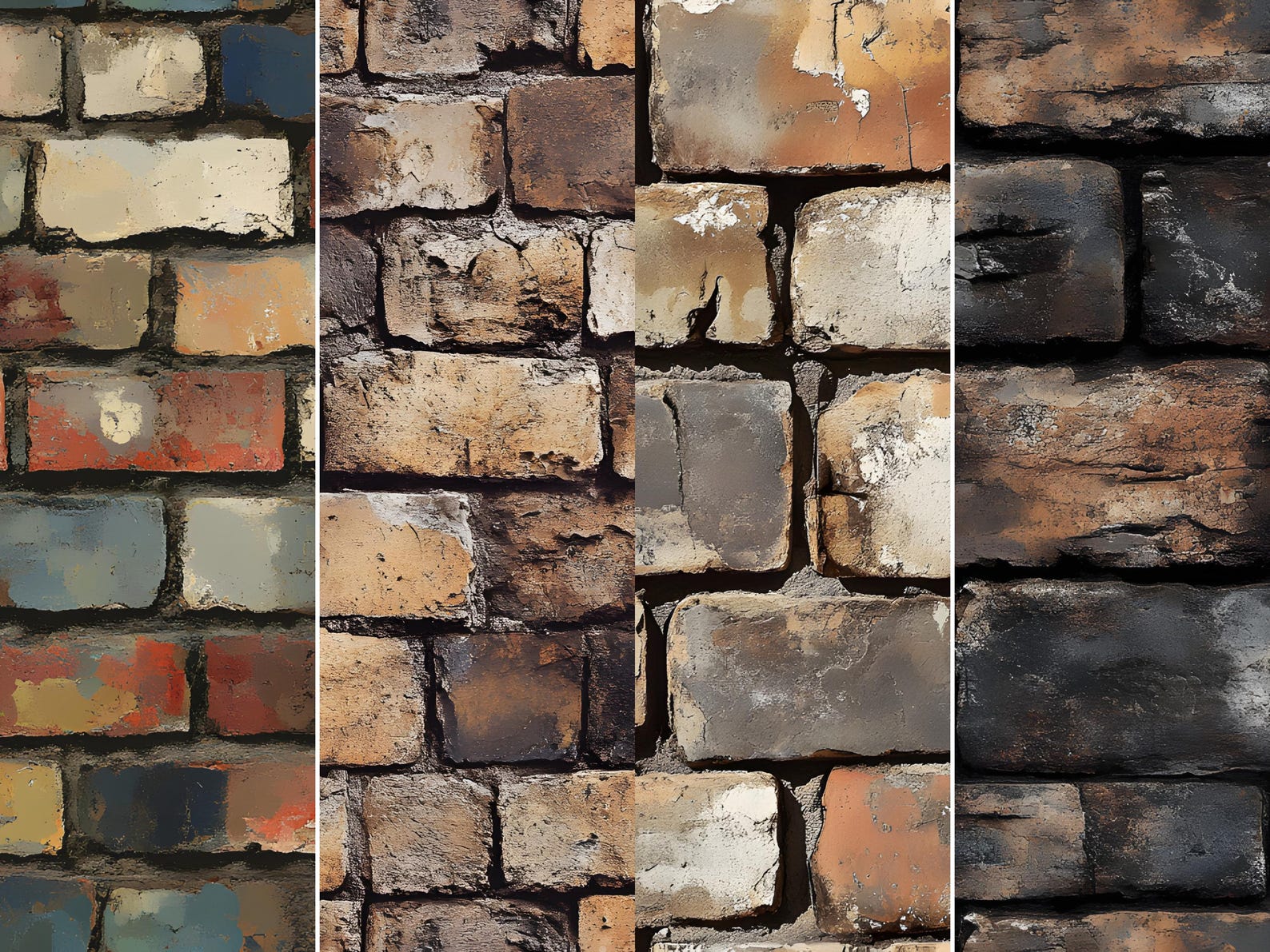 Brick Wall Textures: Rustic Digital Paper (digital Download) - Etsy