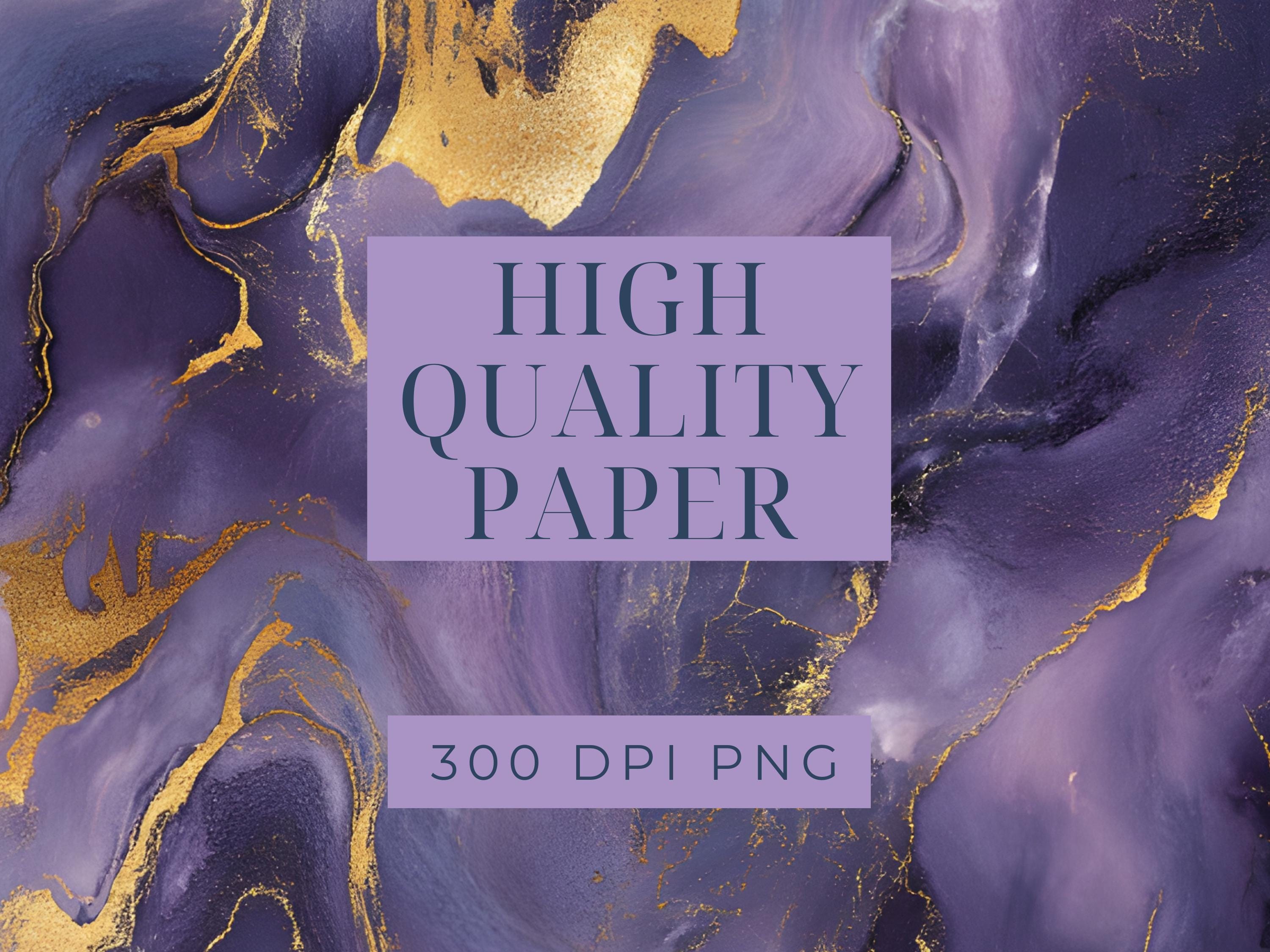 Purple and Gold Marble Digital Paper: Seamless Ink Backgrounds (digital ...