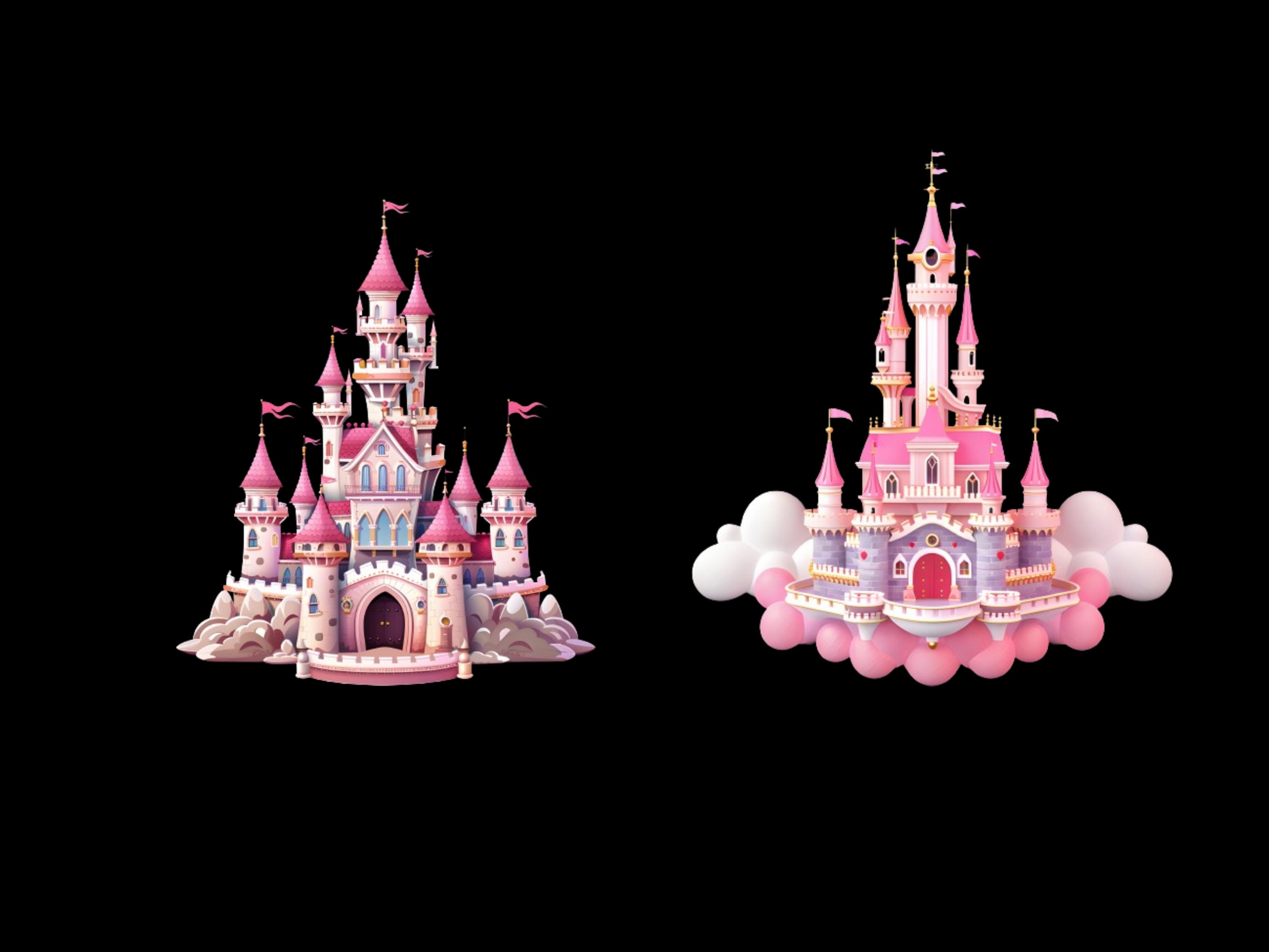 Fairytale Castle Clipart, Princess Castle, Castle PNG, Digital Download ...