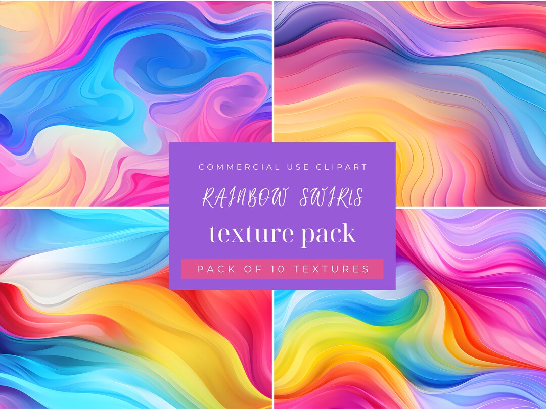 Rainbow Swirl Abstract Texture Clipart, Alcohol Ink Png, Colorful ...