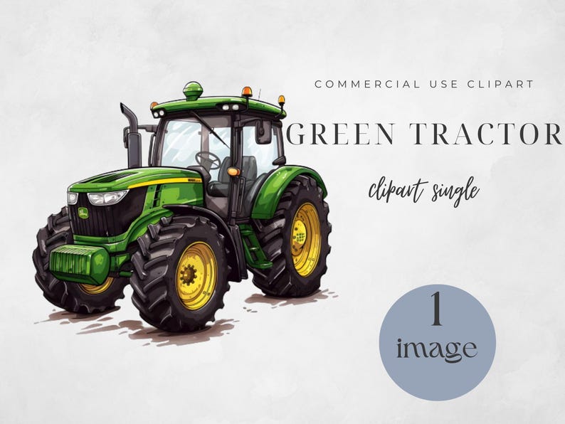 Farm Tractor Clipart, Commercial Use, Green Tractor PNG, Farm Tractor ...