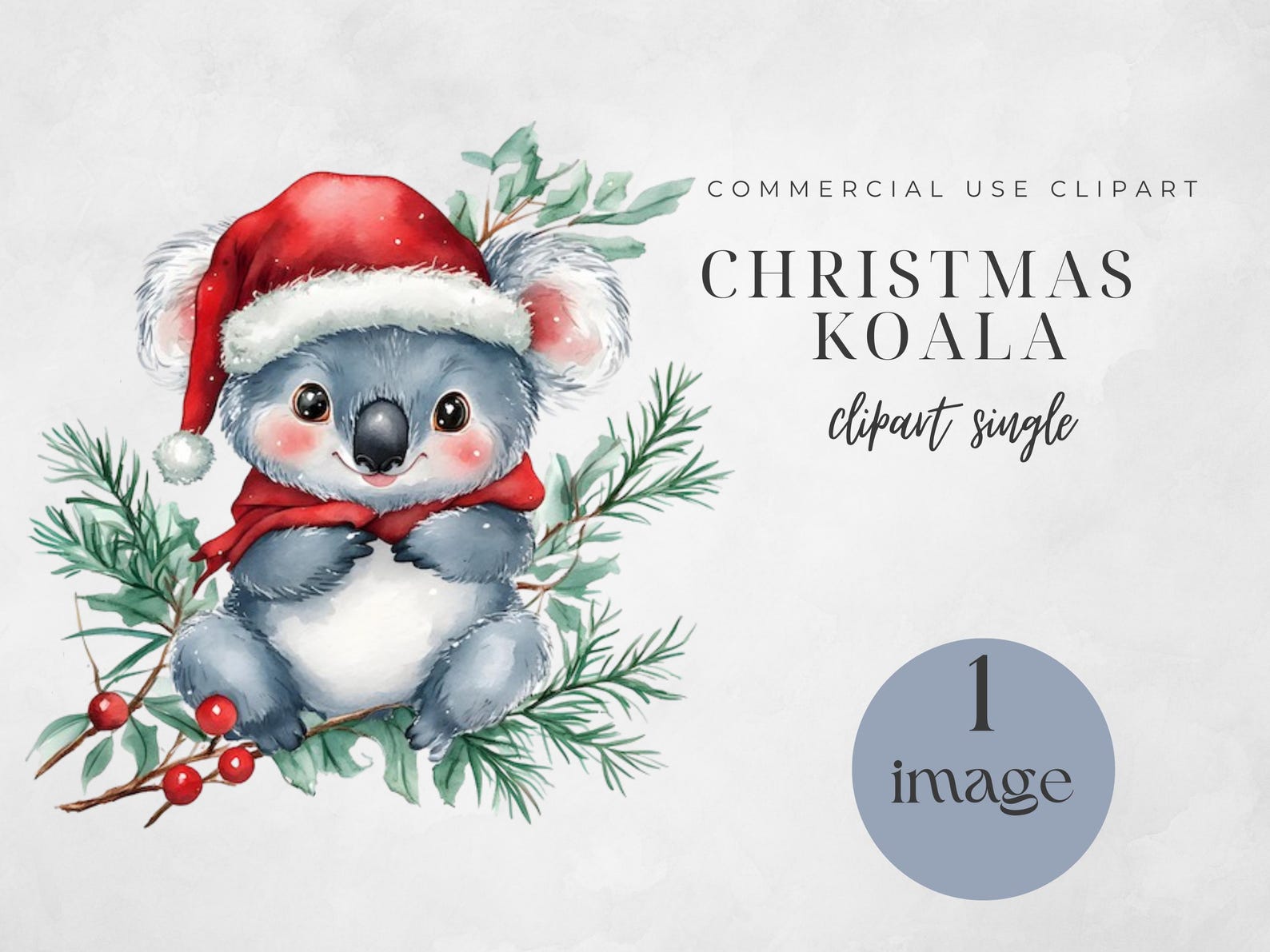 Christmas Koala Clipart: Aussie Animals PNG (commercial Use) - Etsy