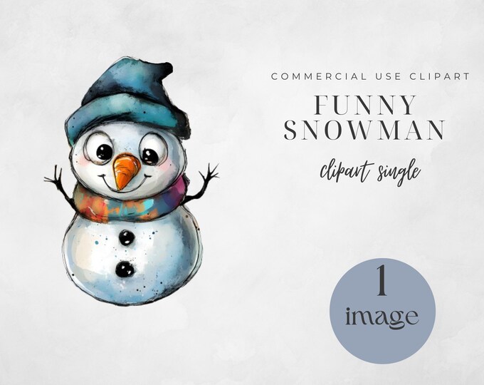 Quirky Handstand Snowman Clipart: 12 Festive Designs (digital Download ...