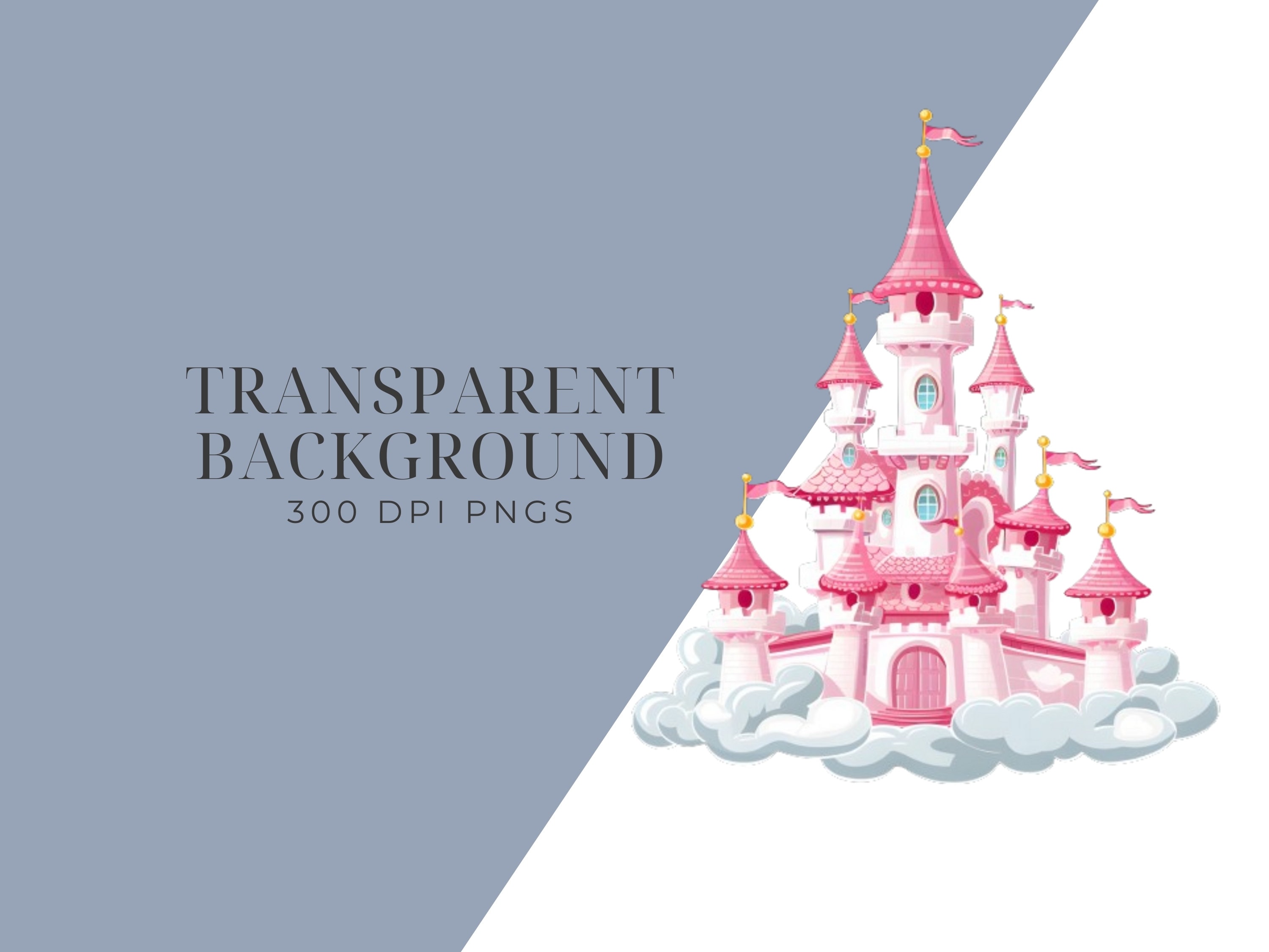 Fairytale Castle Clipart, Princess Castle, Castle PNG, Digital Download ...