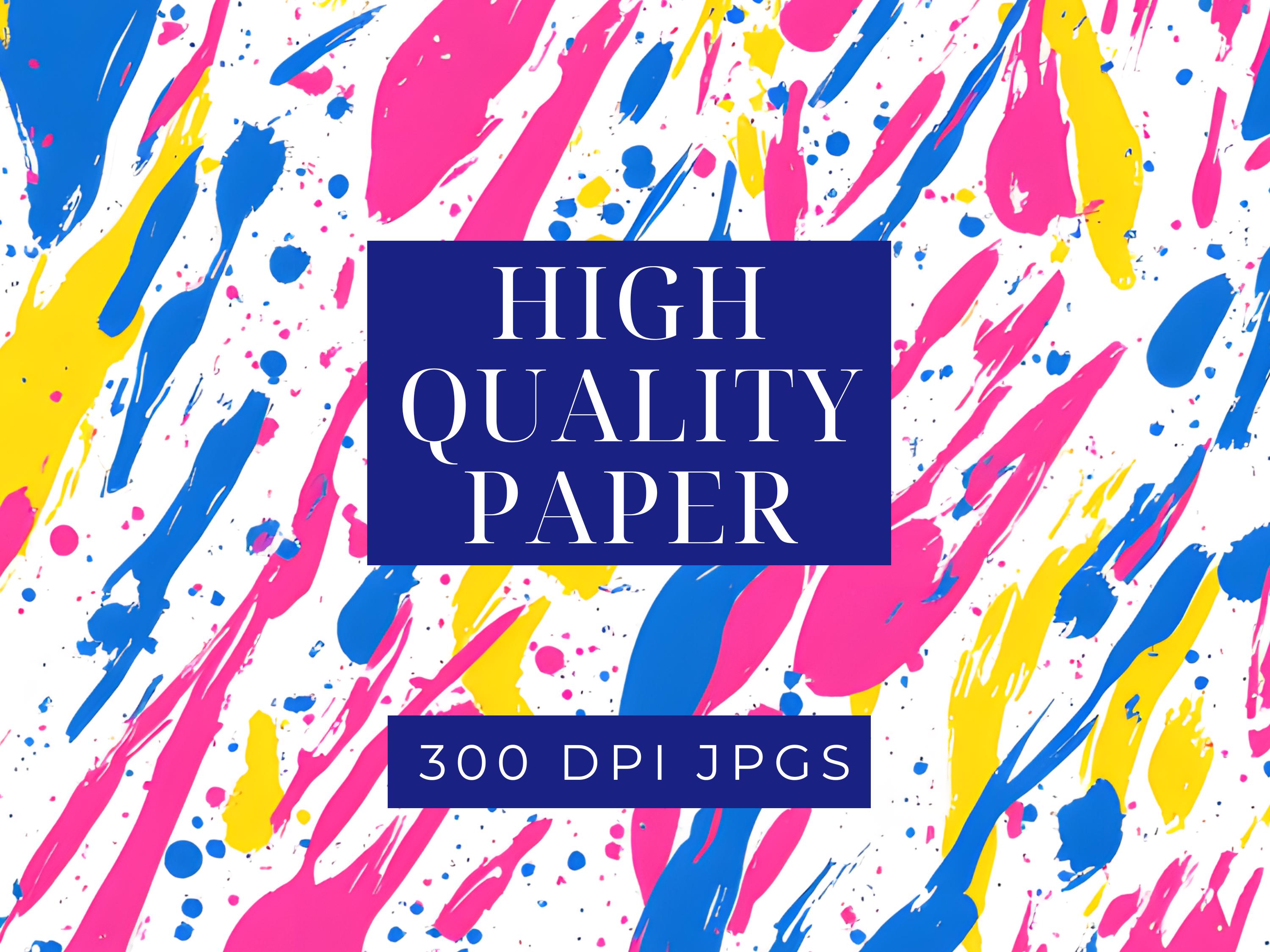 Neon Paint Splatter Digital Papers: Seamless Boho Patterns (digital ...