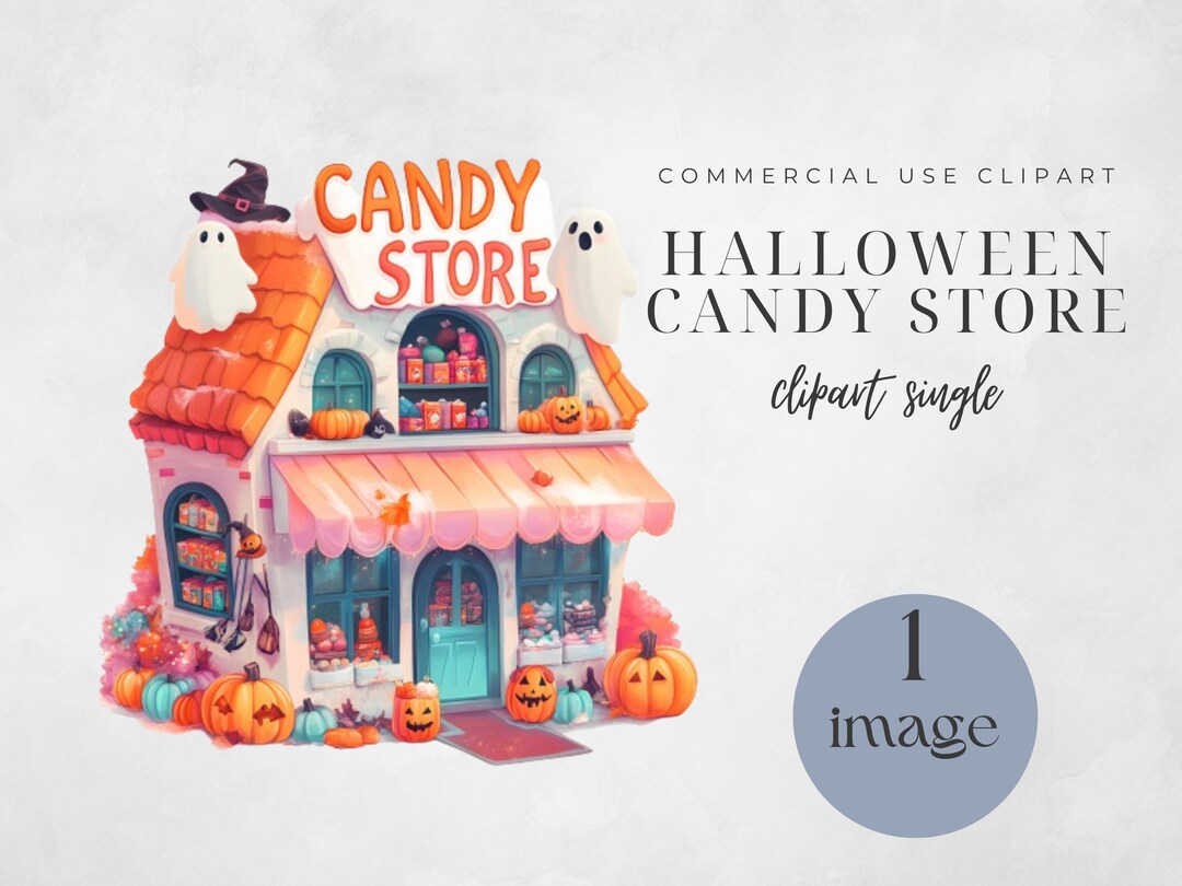 Watercolor Halloween, Candy Shop Clipart, Halloween Clipart, Happy ...