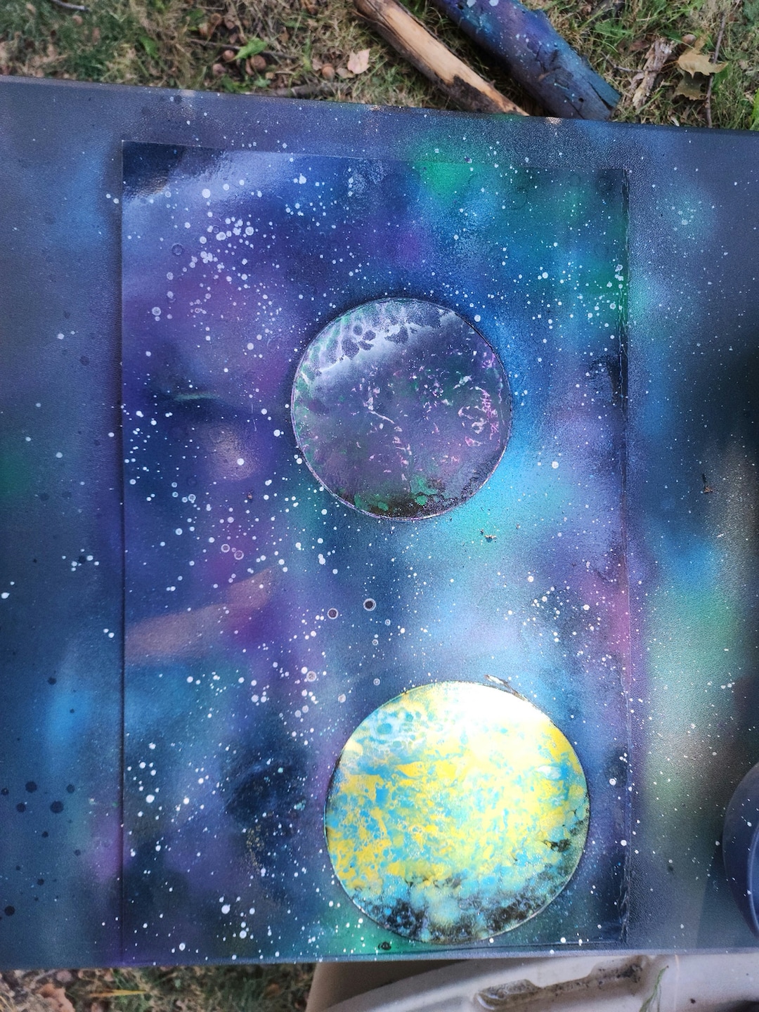 Spray Paint Planets - Etsy