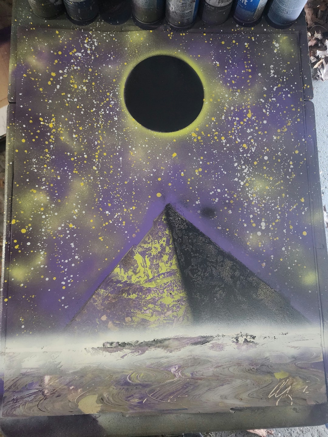 Solar Eclipse and a Pyramid - Etsy