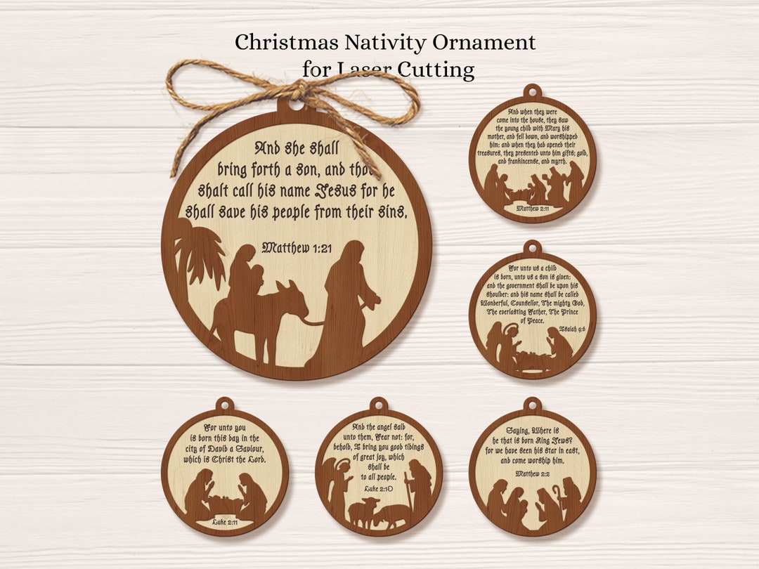 Christmas Nativity Ornament Christmas Ornament Laser Cut File Christmas ...
