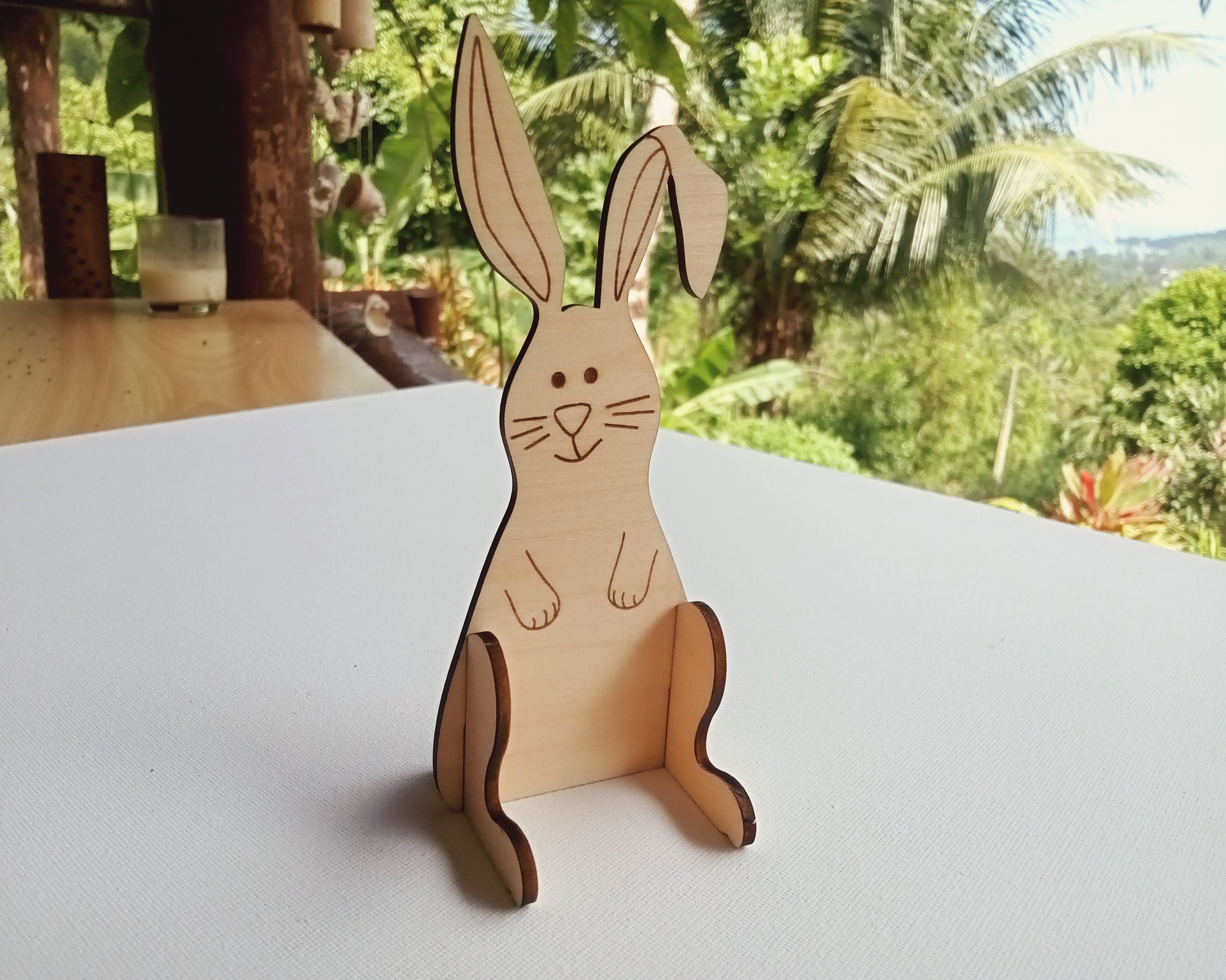 Easter Bunny Stand SVG Laser Cut File, Easter Decor Digital SVG Files ...