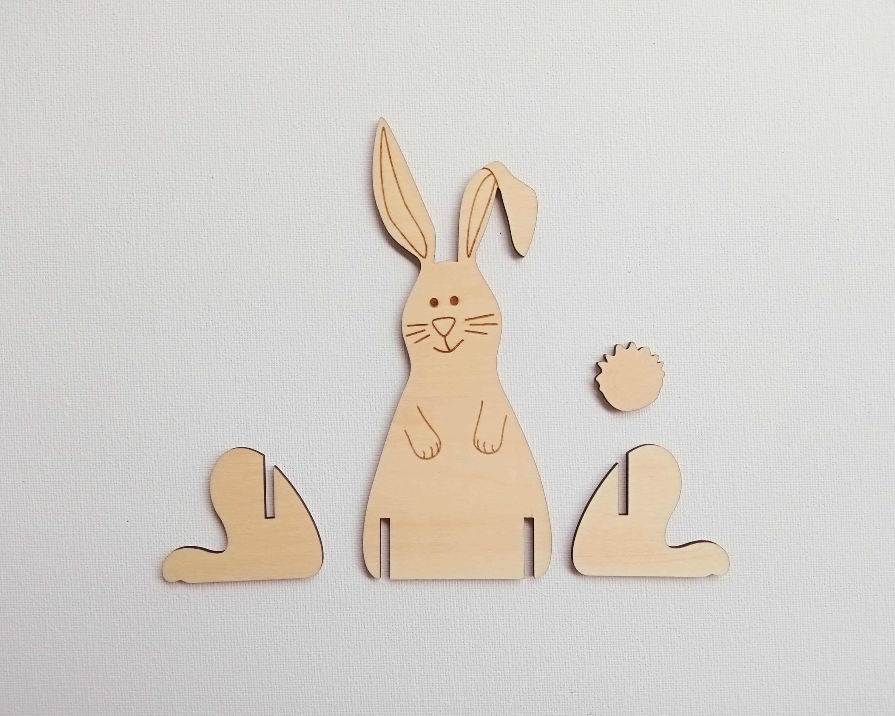 Easter Bunny Stand SVG Laser Cut File, Easter Decor Digital SVG Files ...