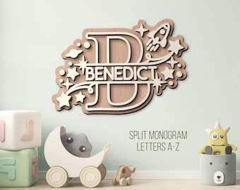 Baby Name Sign SVG, Laser Cut File Children's Name Bedroom Sign, Wood ...