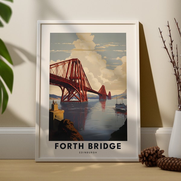Edinburgh Forth Bridge Poster - Etsy
