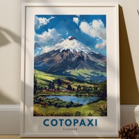 Ecuador Sunset Landscape Poster Cotopaxi Volcano National Park Travel ...