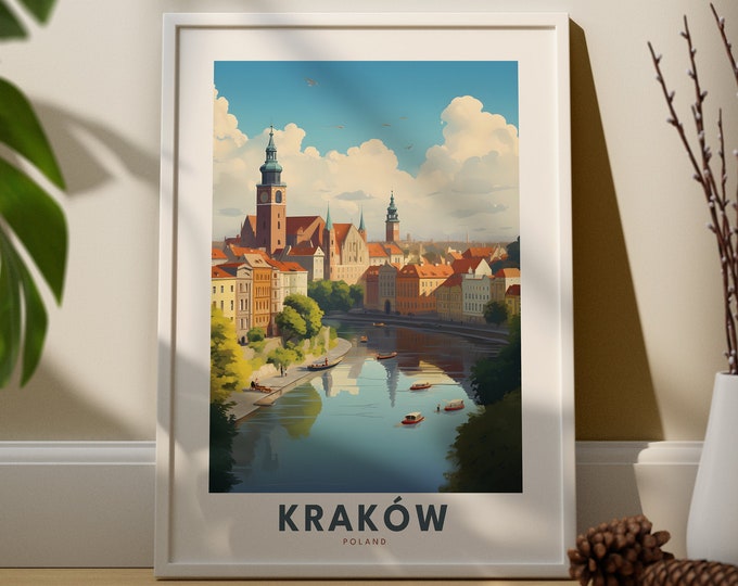 Krakow Print, Krakow Poster, Wawel Castle Art, Poland Art, Krakow ...
