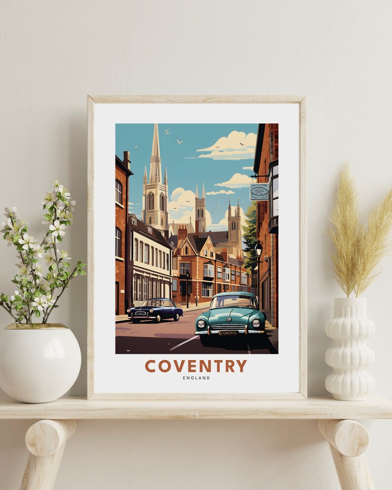 Coventry Print, Coventry Poster, England Travel Wall Art, England City ...