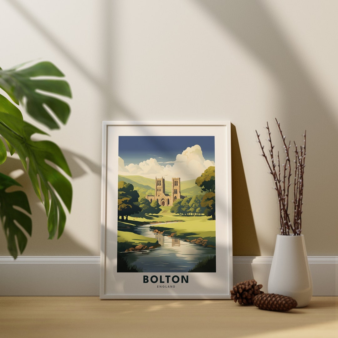 Bolton Print, Bolton Poster, England City Wall Art, England Print ...