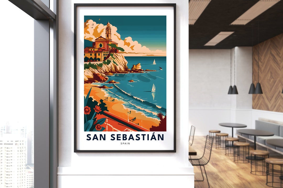 San Sebastian Print, San Sebastian Poster, San Sebastian City Wall Art ...