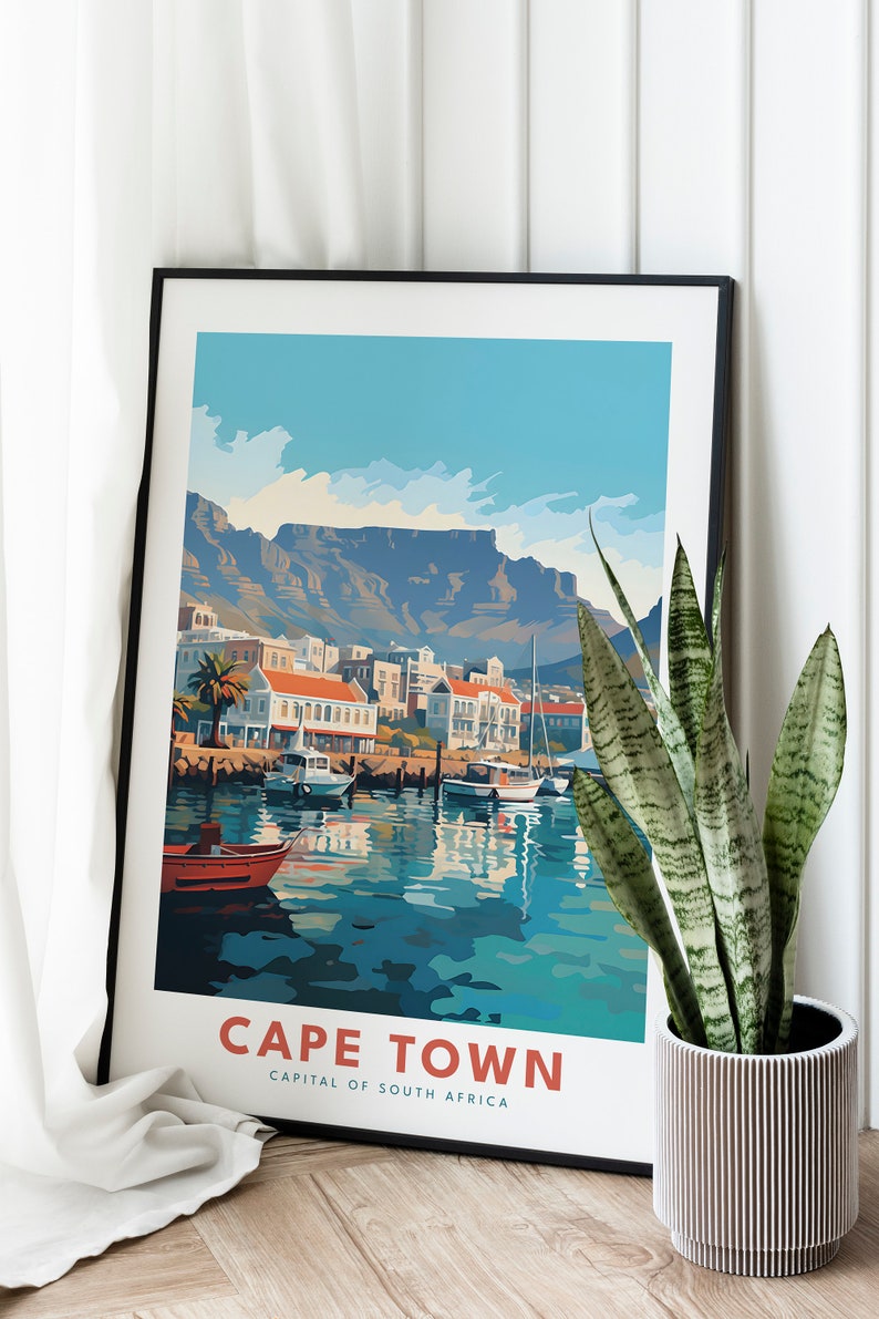 Cape Town Poster - South Africa Travel Print - Cape Town Travel Print ...