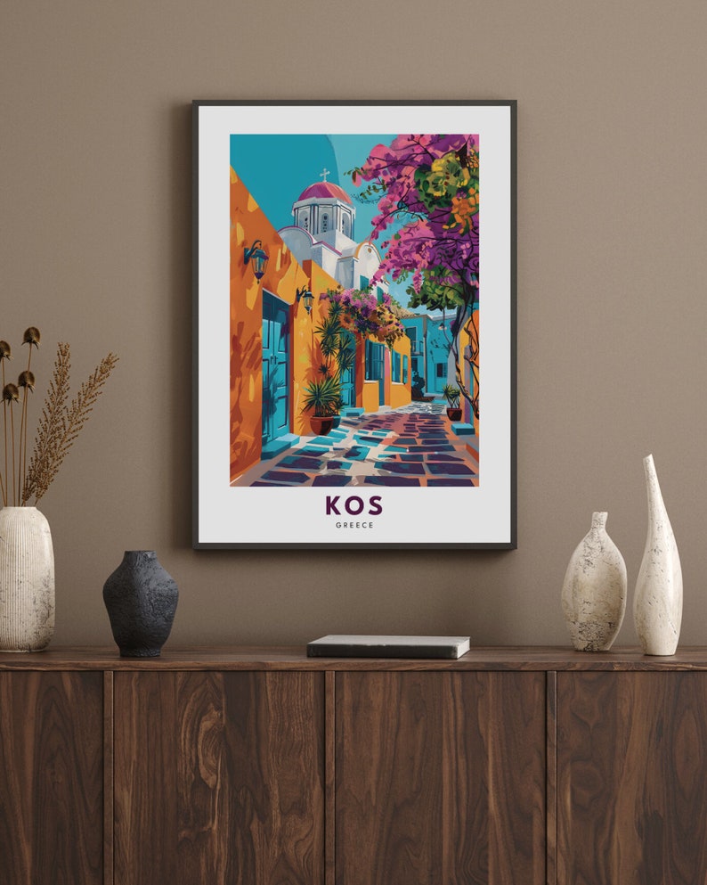 Kos Island Poster, Kos Island Print, Greece Islands Wall Hanging Art ...