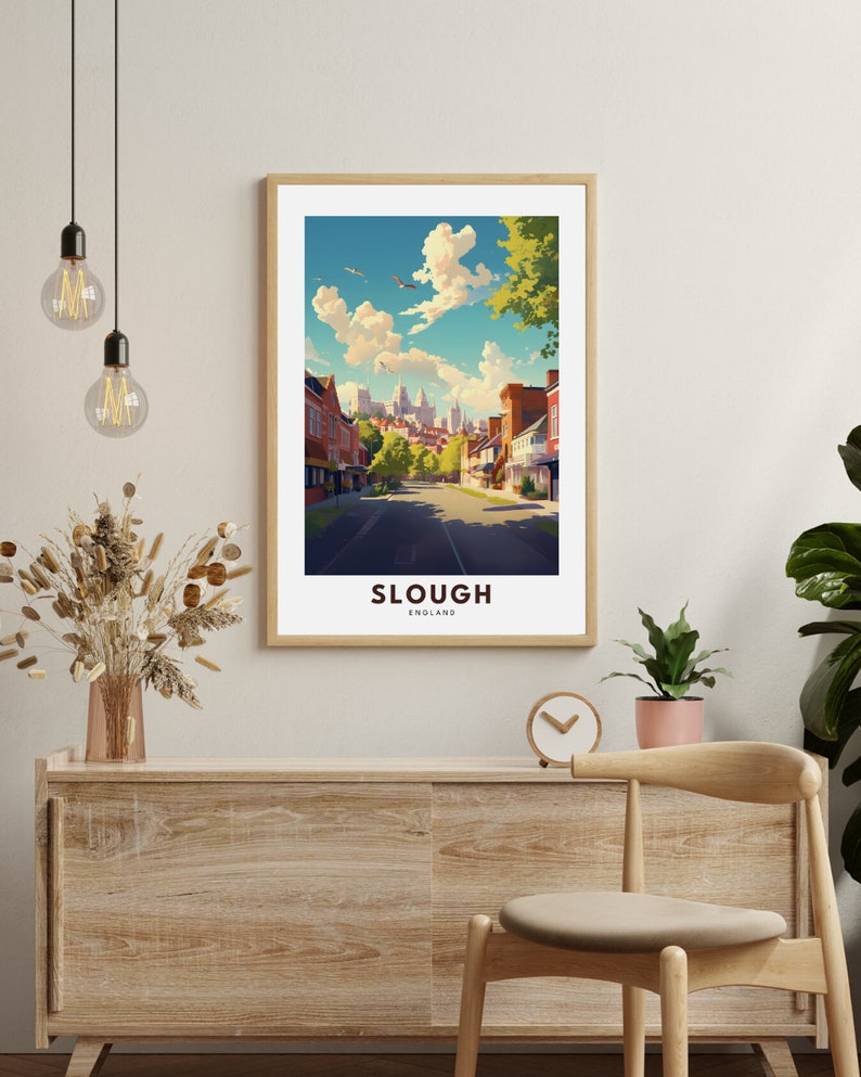 Slough Print, Slough Poster, Slough City Wall Art, Berkshire Wall Art ...