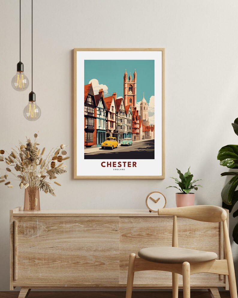 Chester Poster Chester Print Chester Wall Art England Print England ...
