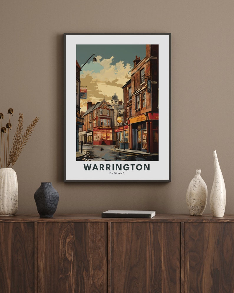 Warrington Print, Warrington Poster, England Wall Art, Warrington Art ...
