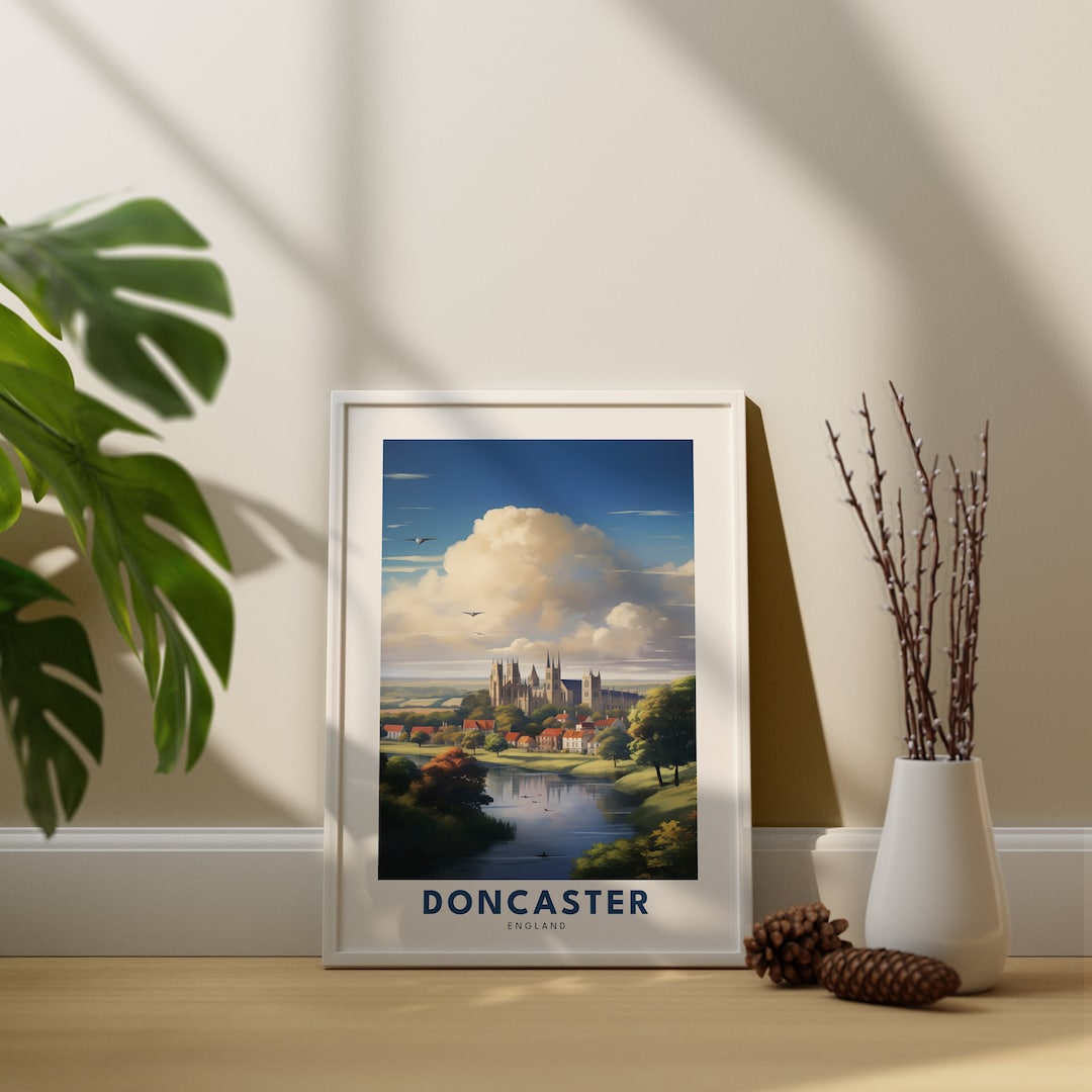 Doncaster City Print, Doncaster Poster, Yorkshire Wall Art, Doncaster ...