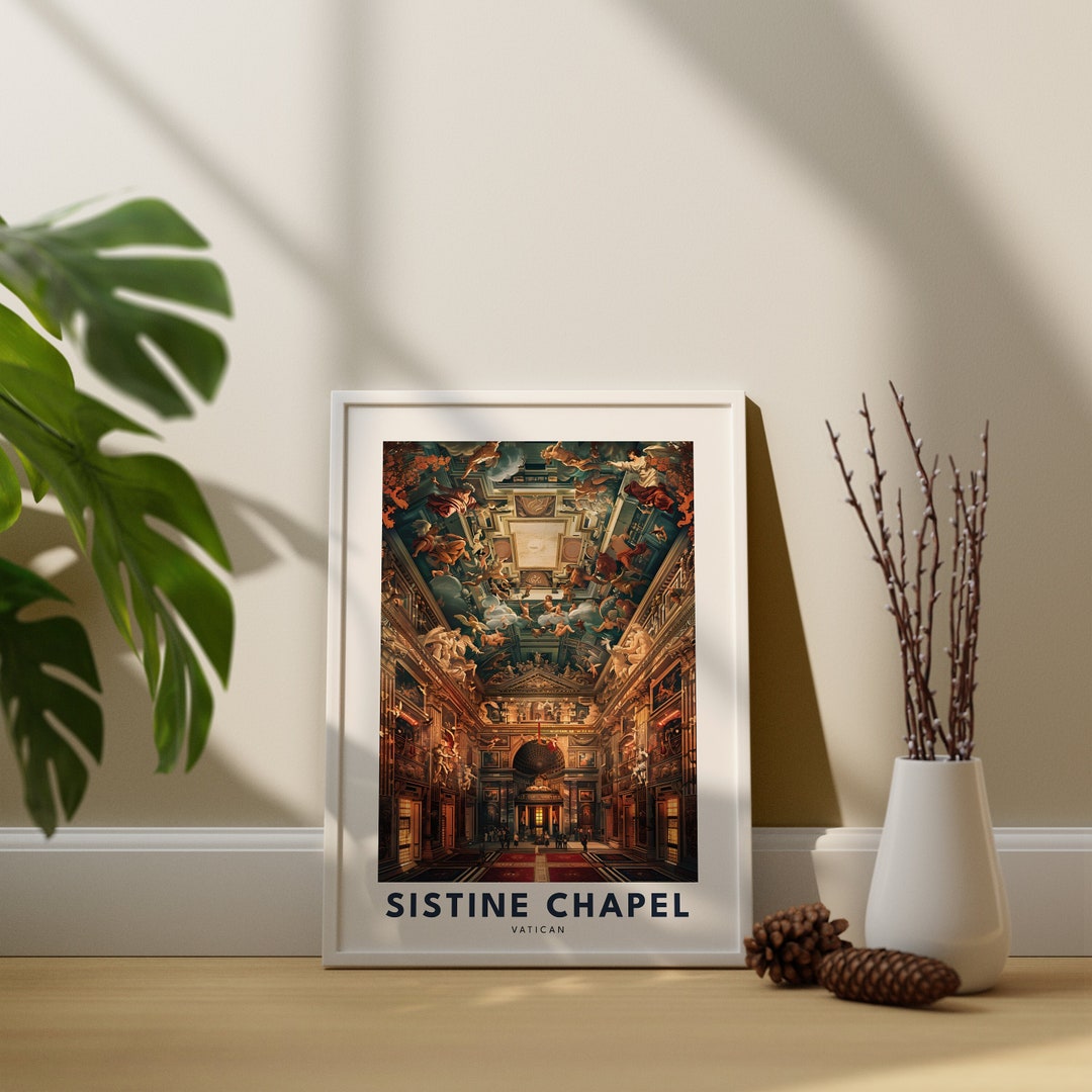 Vatican Print, Sistine Chapel Poster, Rome City Wall Art, Italy Wall ...