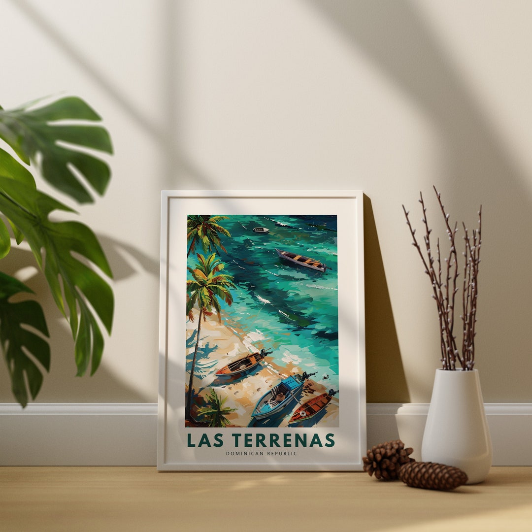 Las Terrenas Wall Art Print, Las Terrenas Travel Poster, Dominican ...