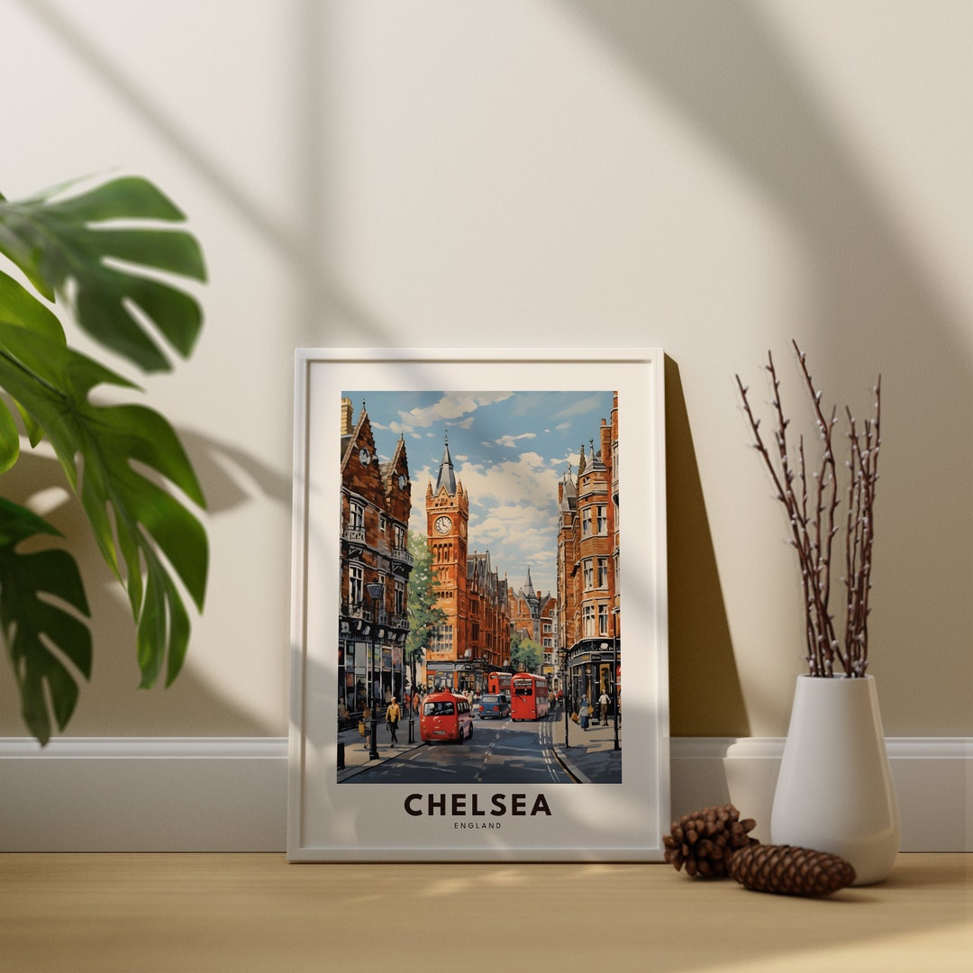 Chelsea Print, Chelsea Poster, West London Wall Art, Chelsea Wall Art ...