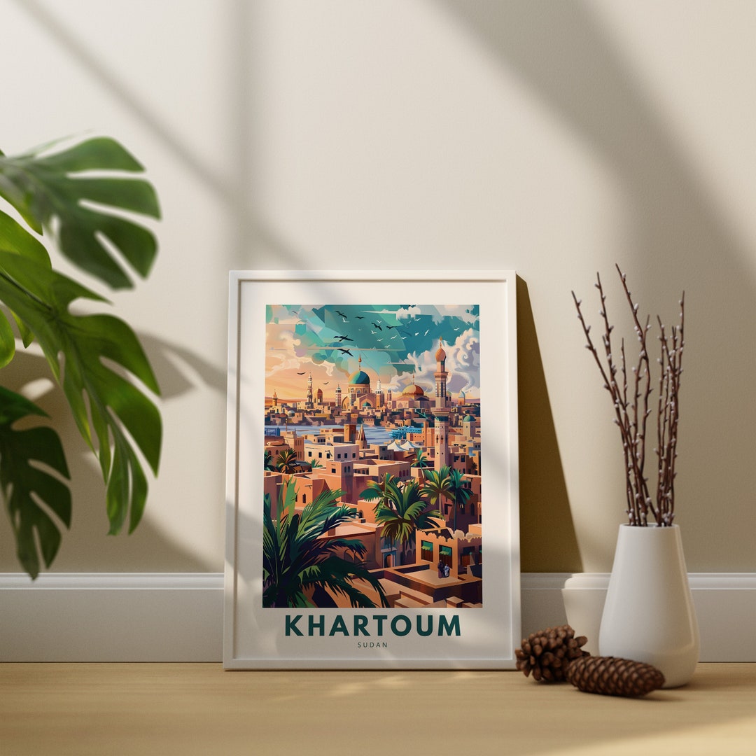 Khartoum Travel Art Print, Khartoum Travel Wall Poster, Sudan Wall Art ...