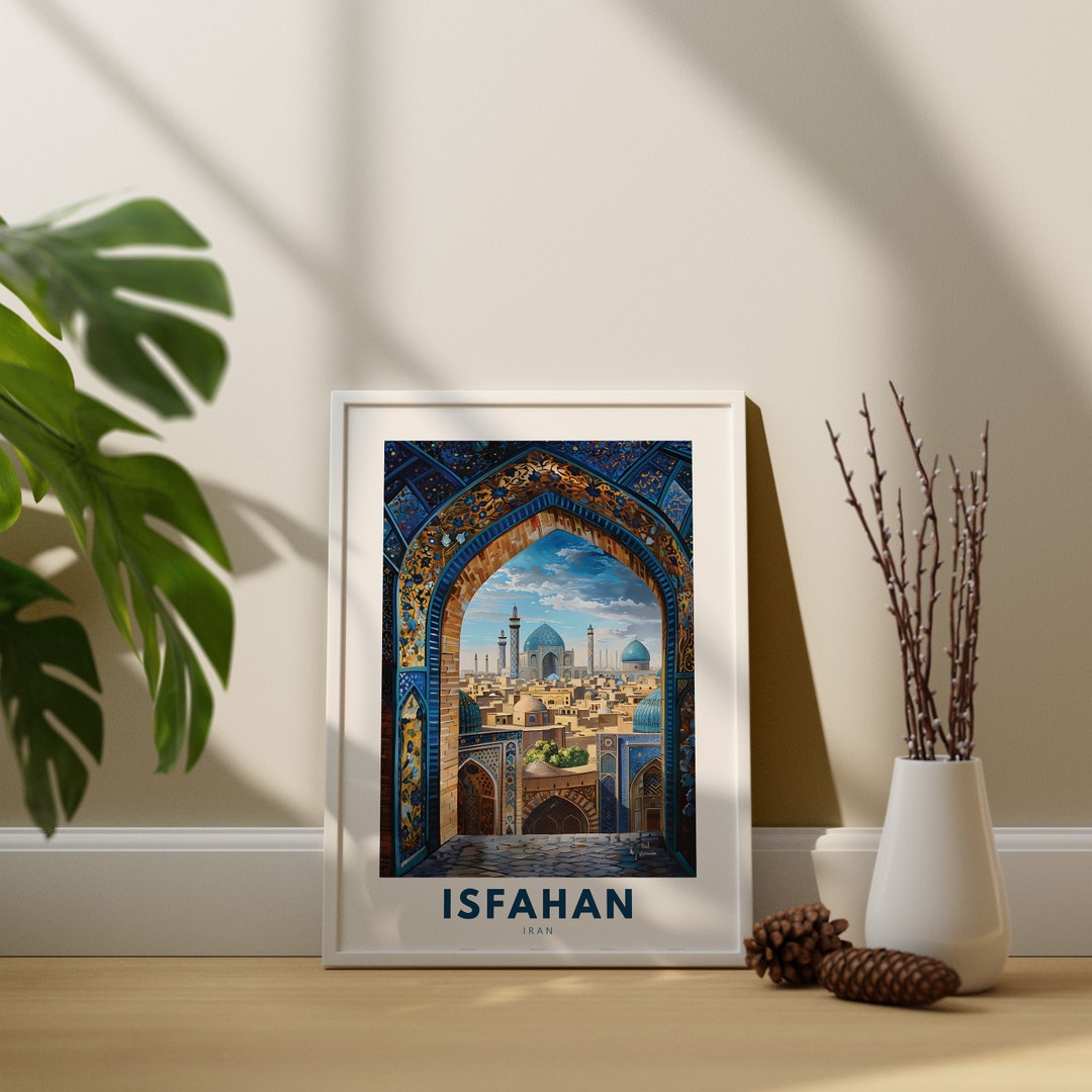 Isfahan Wall Art Print, Isfahan Travel Poster, Iran Art Print, Isfahan ...