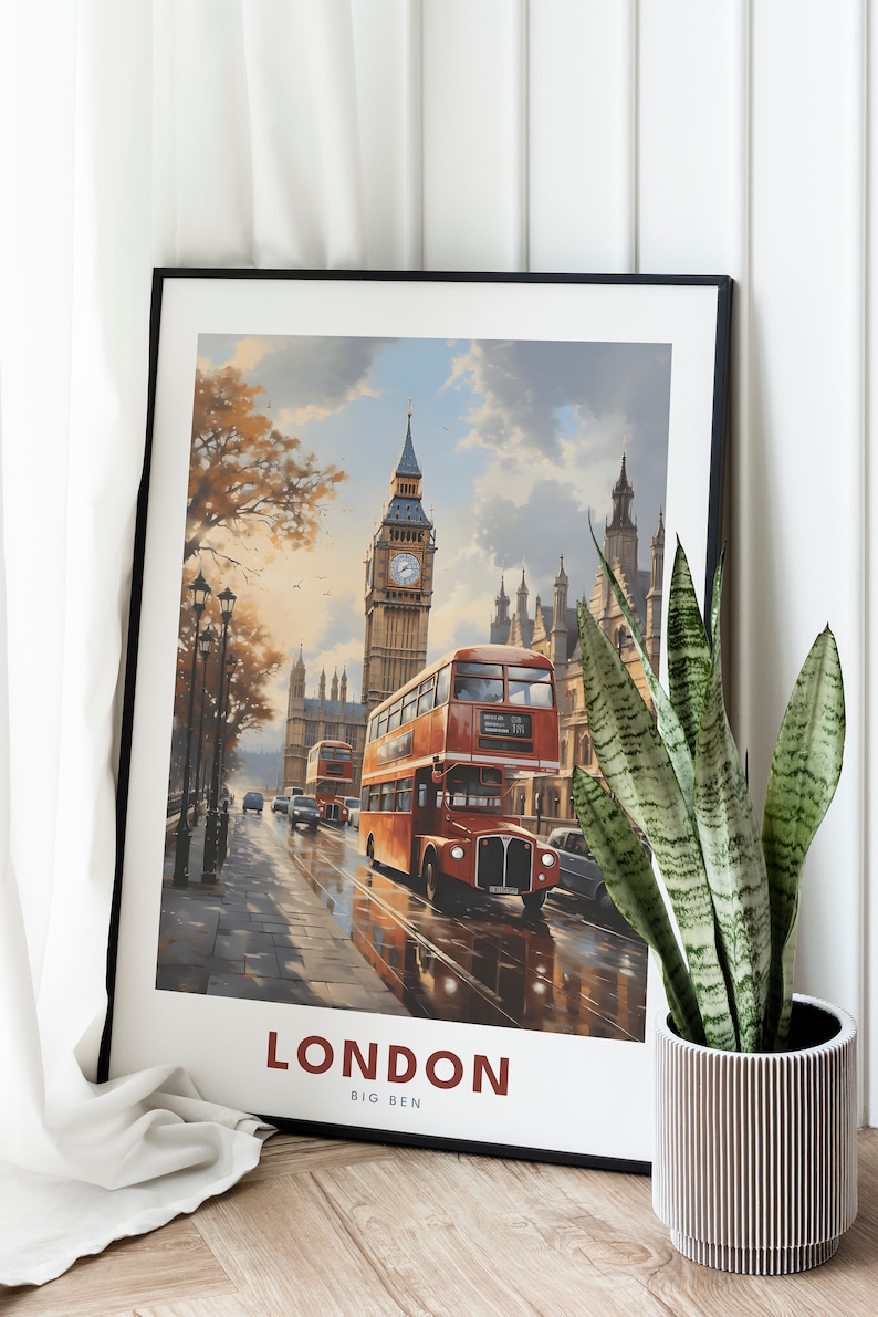 London Print - Vintage London Poster - London Wall Art - London Art ...