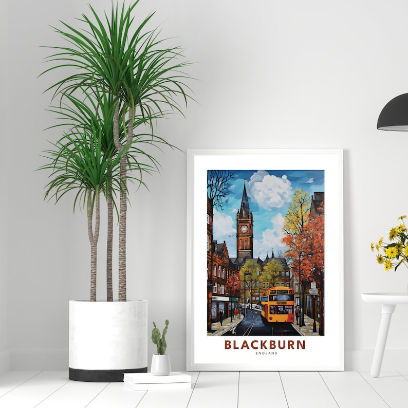 Blackburn Print, Blackburn Poster, England City Wall Art, England Print ...