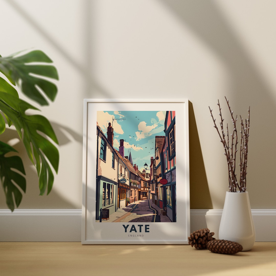 Yate Wall Art Print, Yate Wall Travel Poster, England Wall Decor, Yate ...